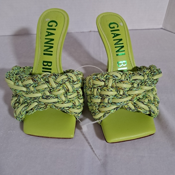 Gianni Bini | Shoes | Gianni Bini Green Bibby Woven Leather Corded ...